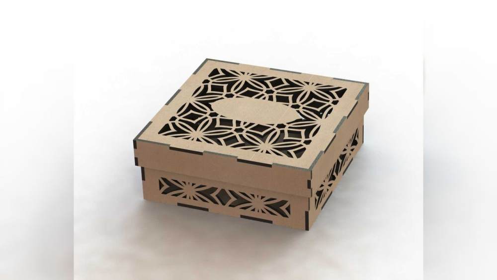 Box Template DXF File DXF Laser Cut & Engraving File - Chanelink